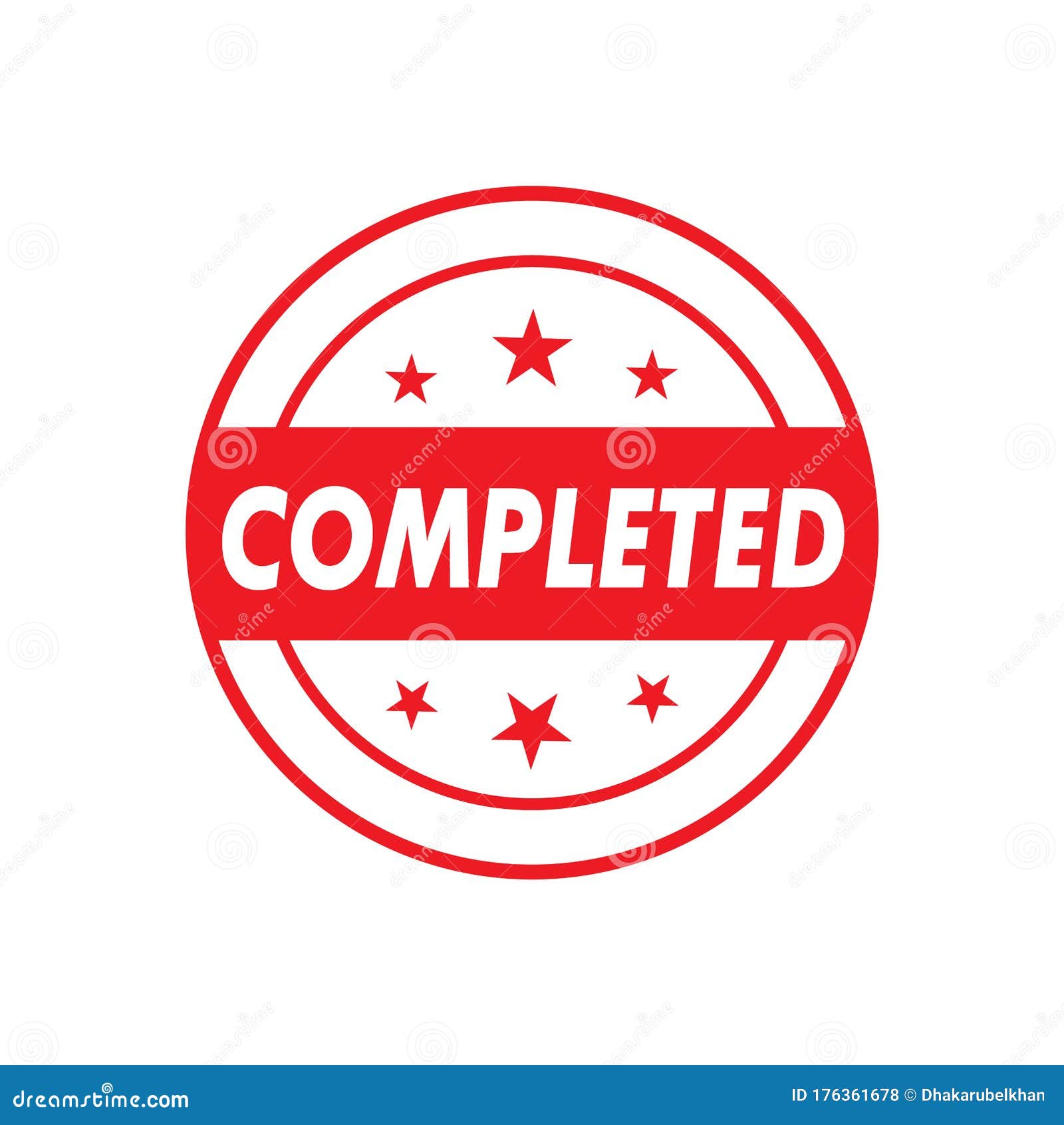 Completed, Completed Round Stamp, Completed Stamp Stock Vector ...