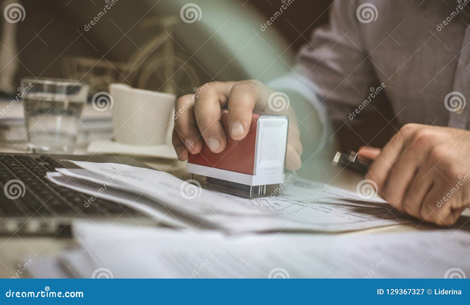 Completed document. stock image. Image of connectivity - 129367327