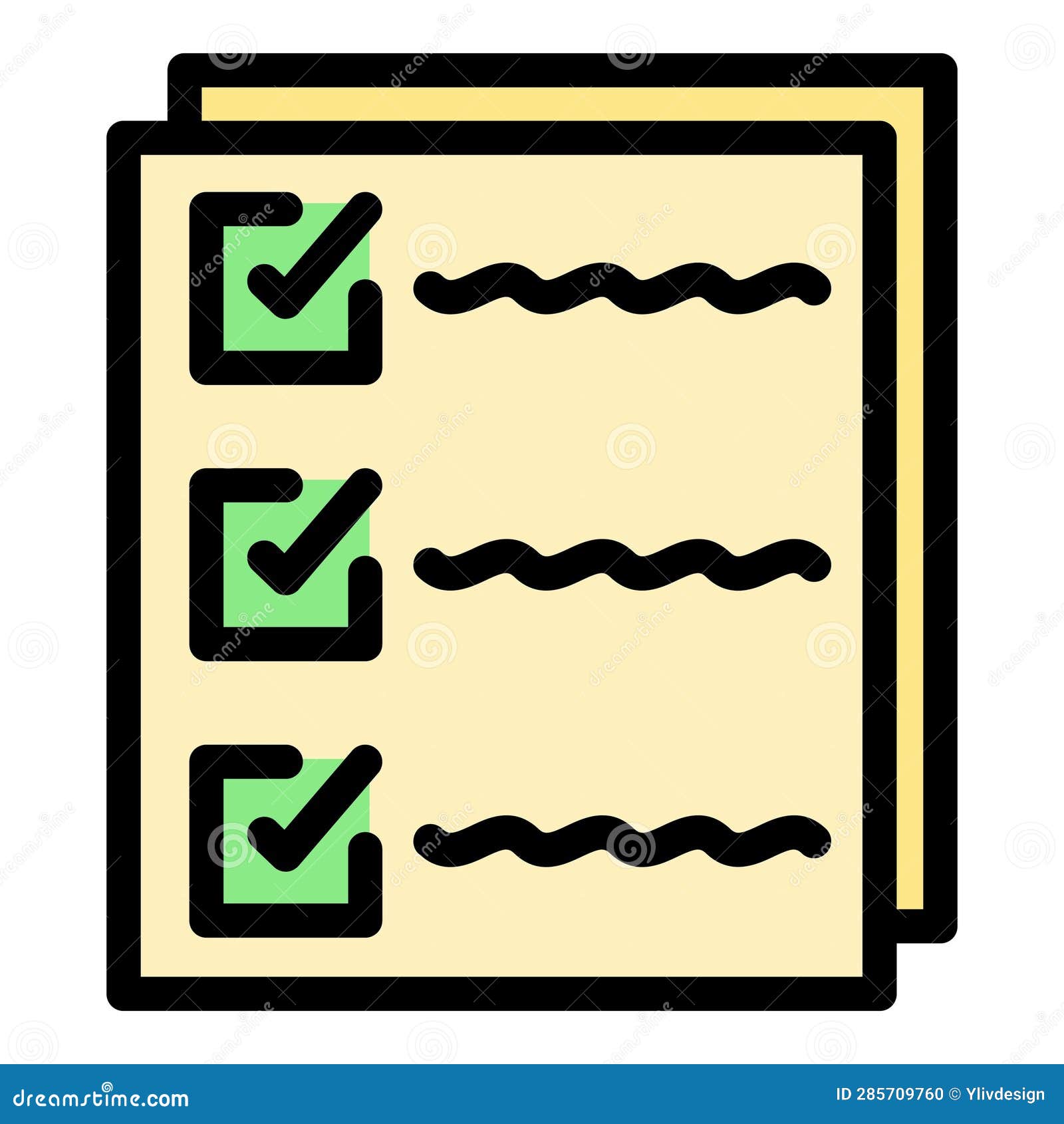 Completed Form Icon Vector Flat Stock Illustration - Illustration of ...