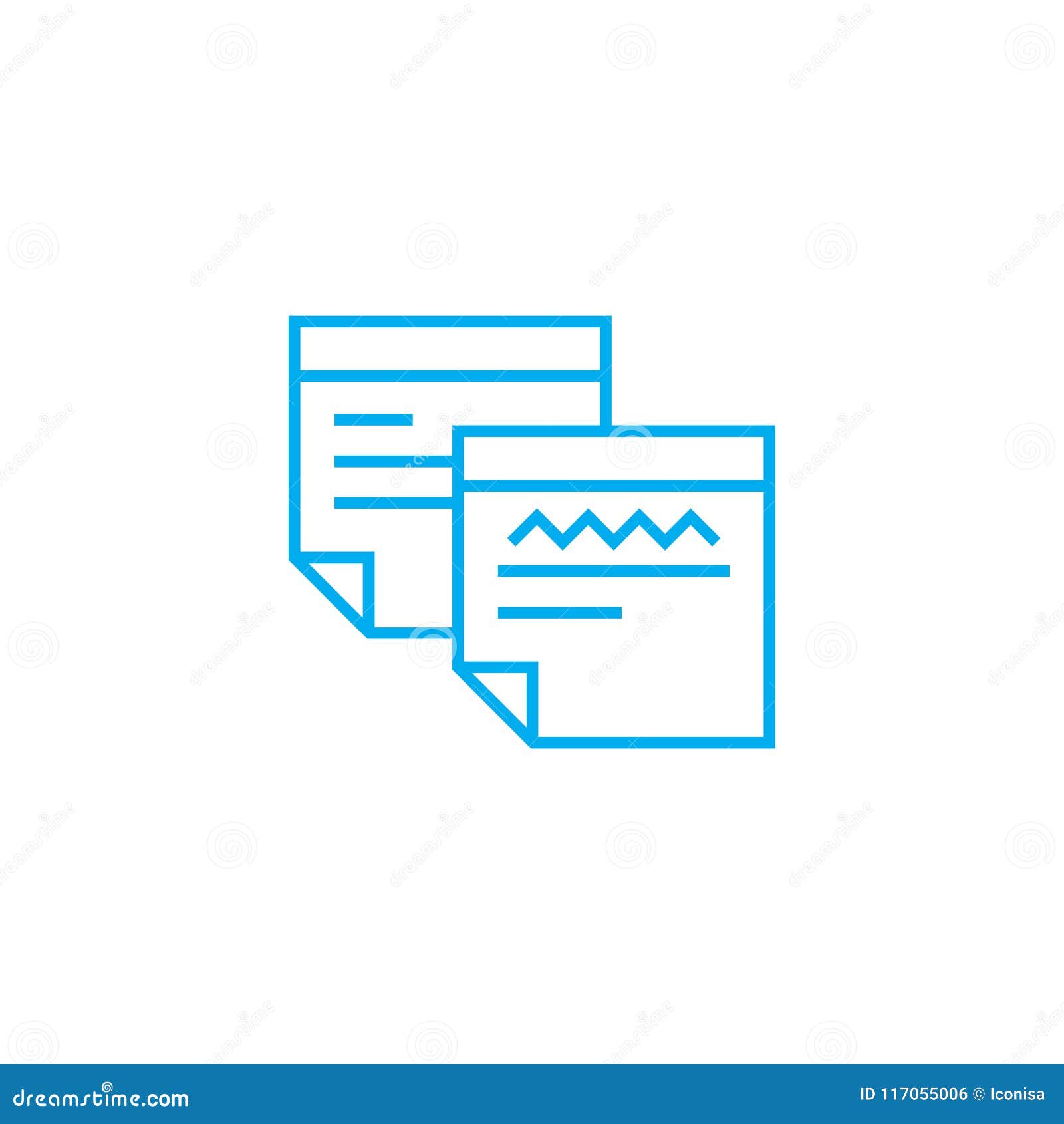 Completed Forms Linear Icon Concept. Completed Forms Line Vector Sign ...