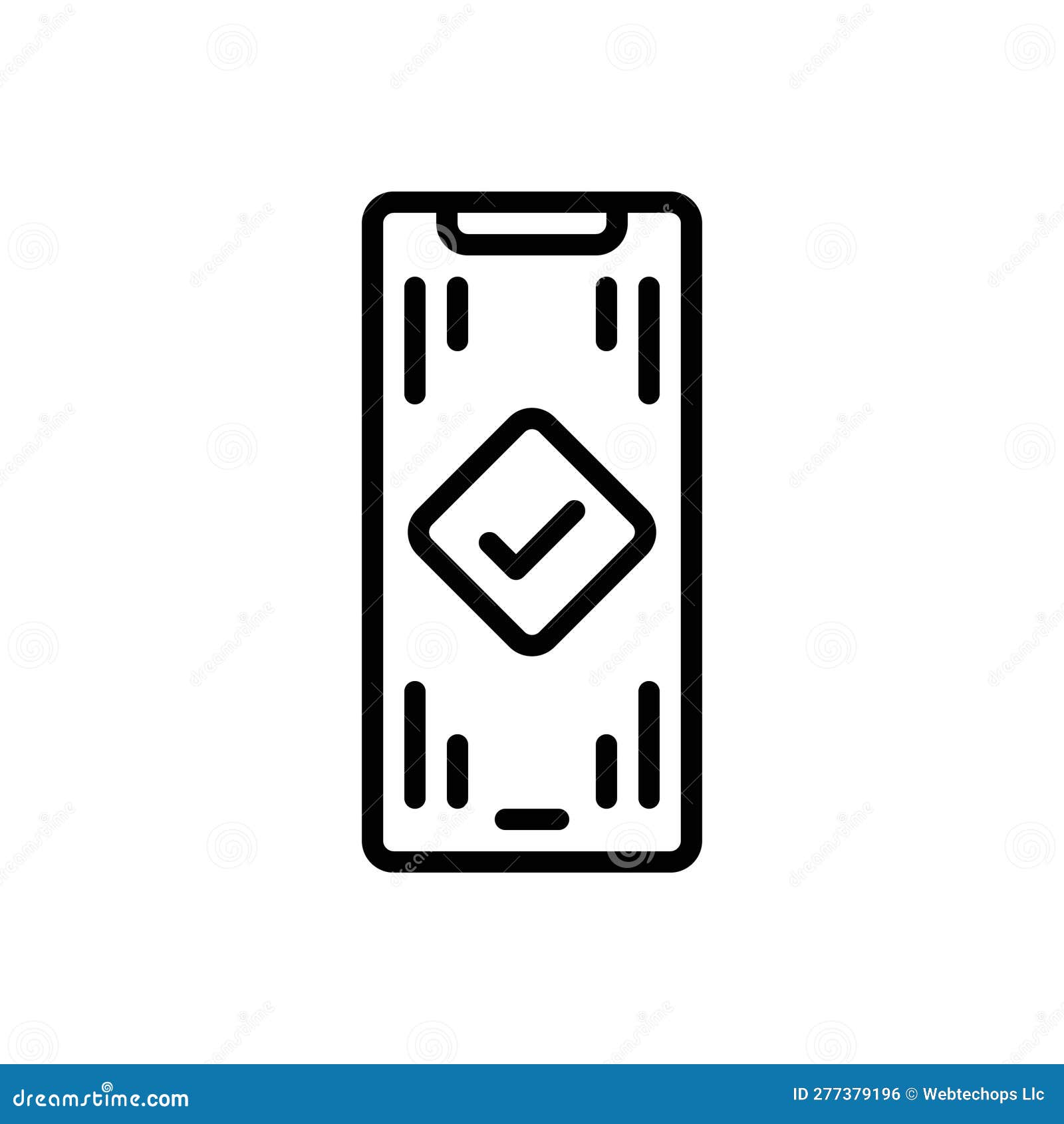 Black Line Icon for Completed, Absolute and Clipboard Stock Vector ...