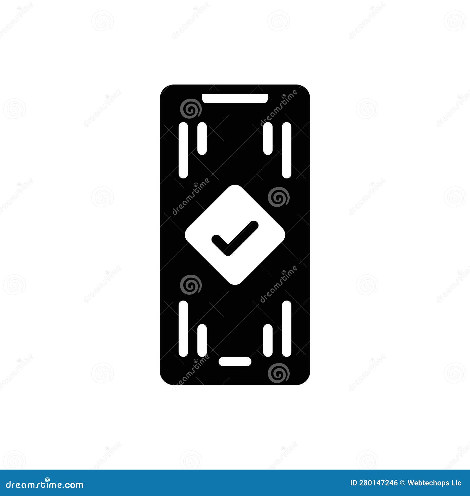 Black Solid Icon for Completed, Absolute and Checkbox Stock Vector ...