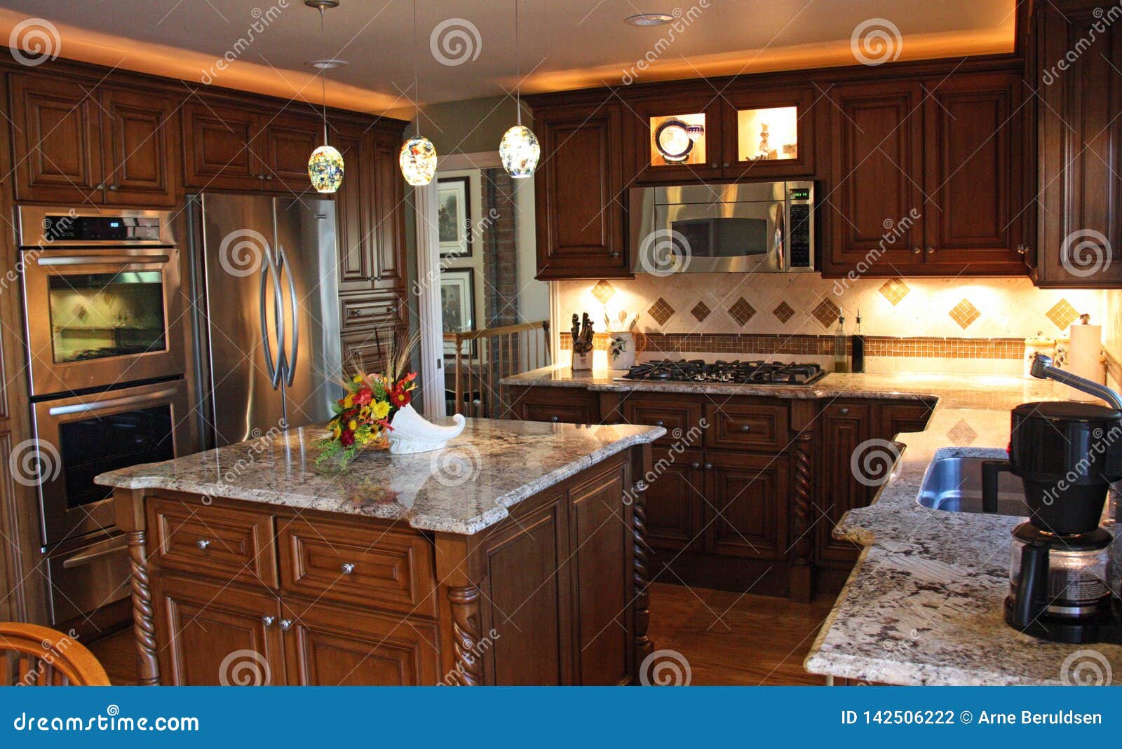 Kitchen Remodel in a Southern California Home Stock Photo - Image of ...