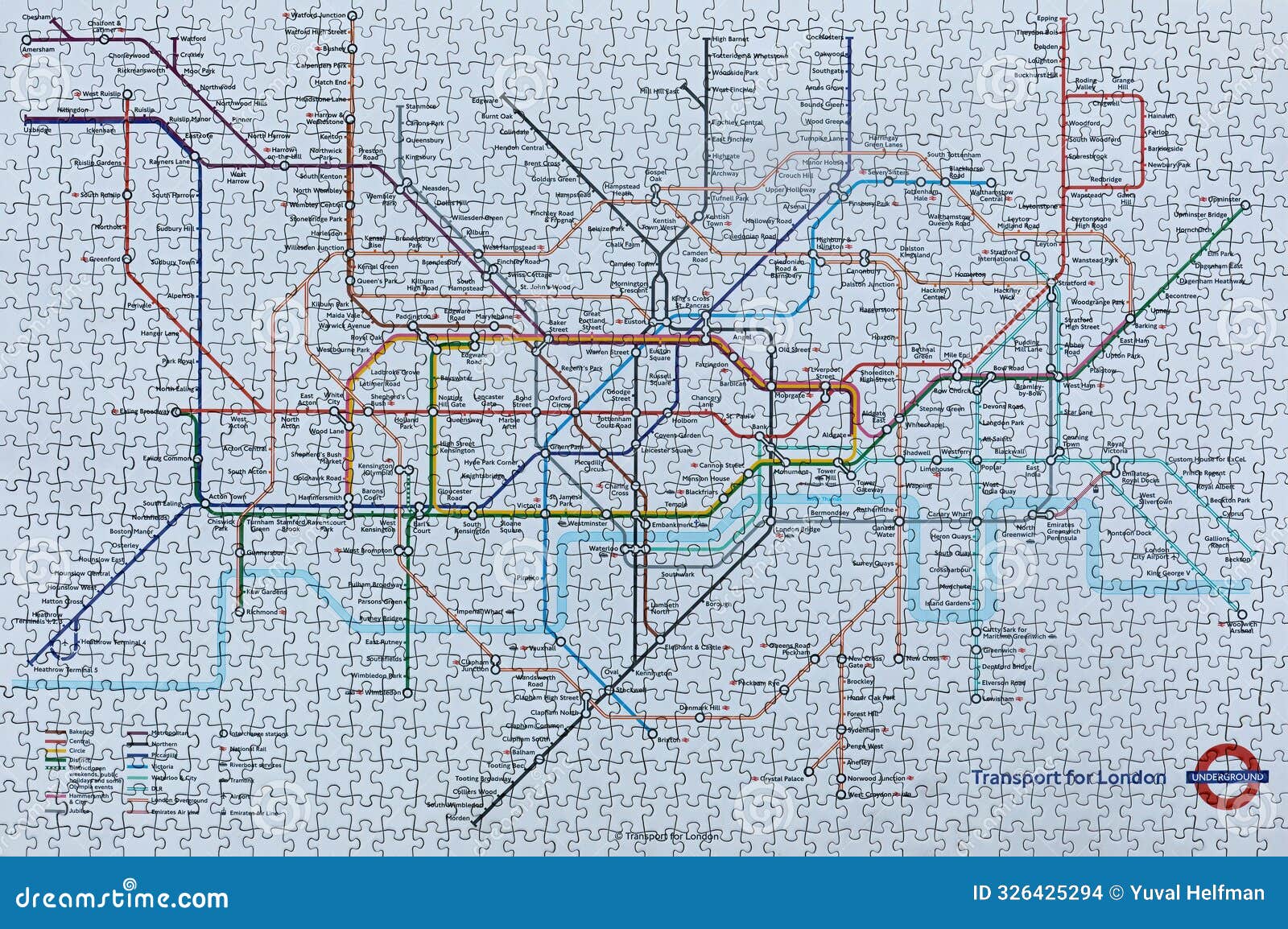 A Completed London Underground Map Themed 1000-piece Jigsaw Puzzle ...