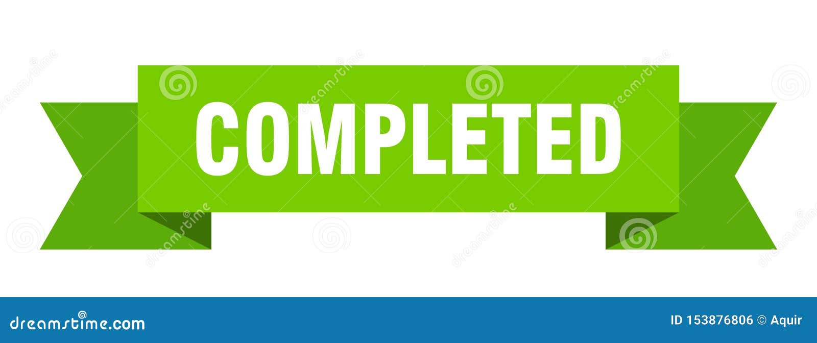 Completed ribbon. stock vector. Illustration of design - 153876806