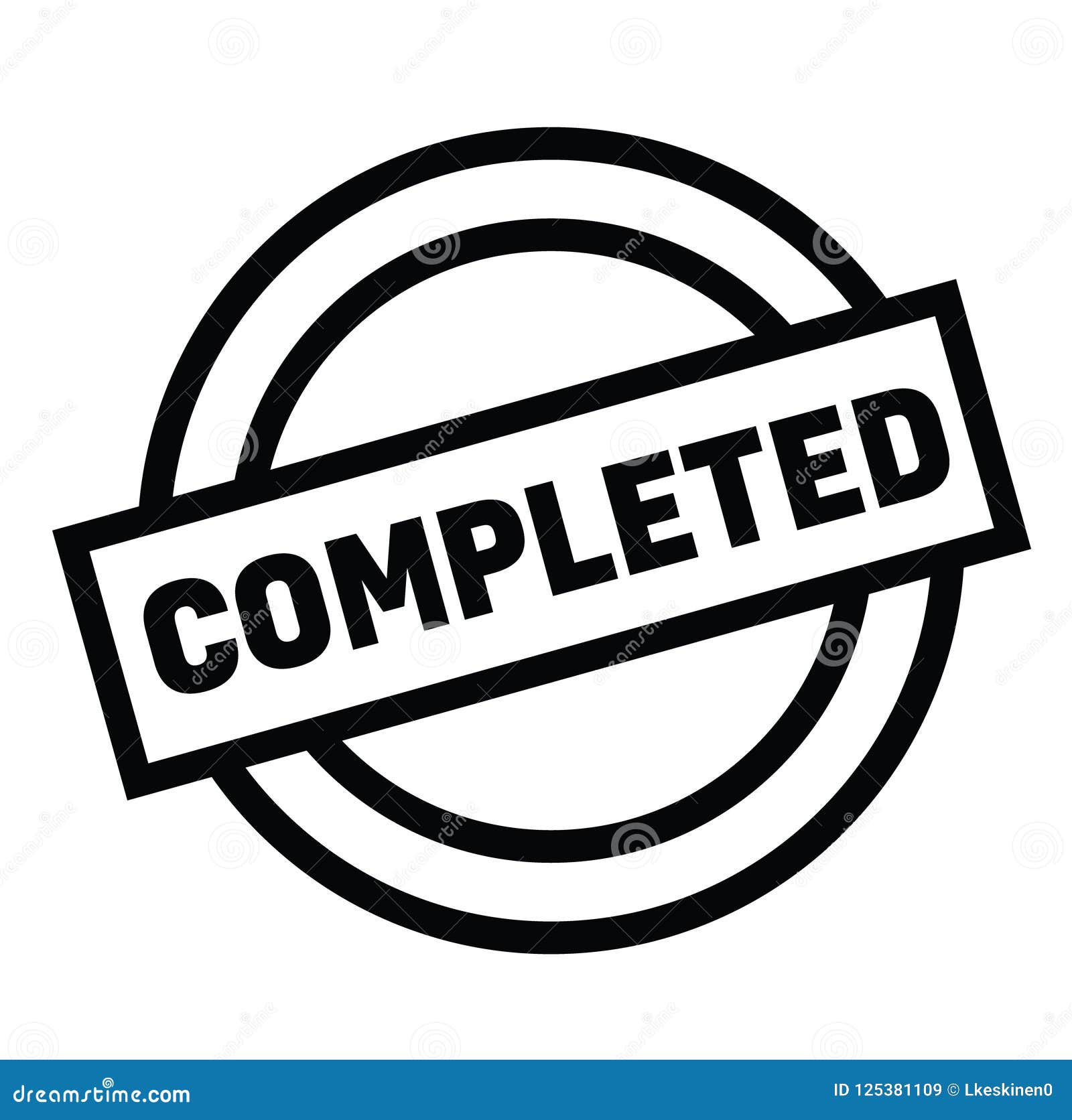 Completed rubber stamp stock vector. Illustration of stamp - 125381109