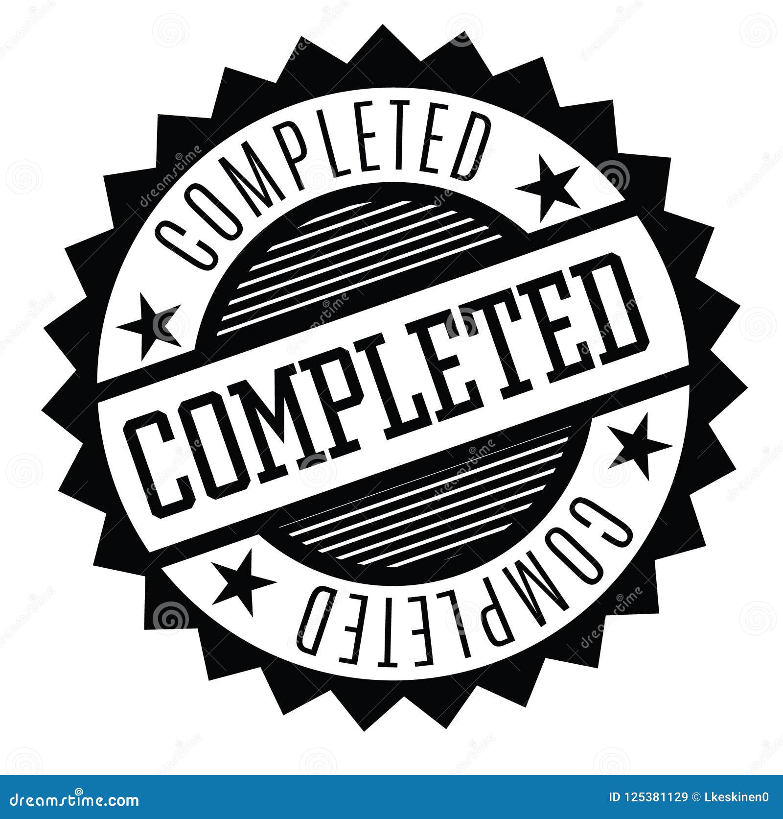 Completed rubber stamp stock vector. Illustration of banner - 125381129