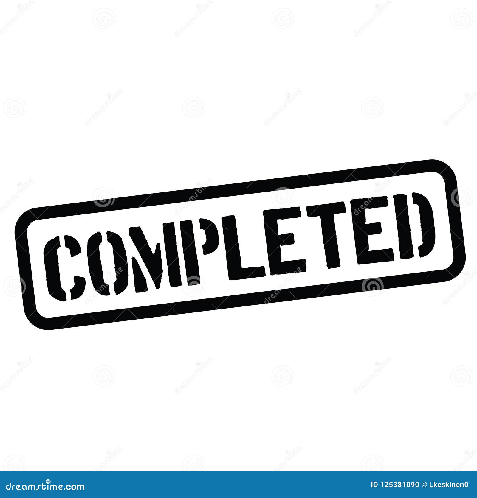 Completed rubber stamp stock vector. Illustration of idea - 125381090