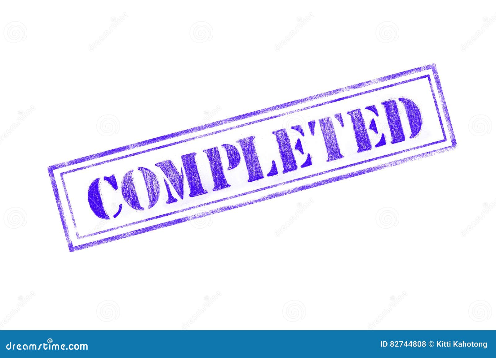 `COMPLETED` Rubber Stamp Over a White Background Stock Illustration ...