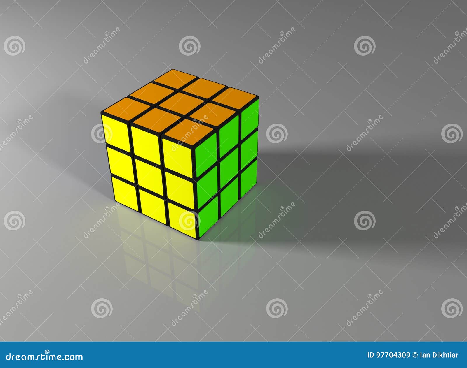 Completed Rubik`s Cube - 3d Render Editorial Stock Image - Illustration ...