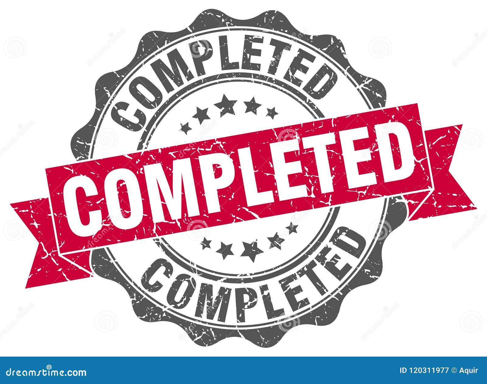 Completed Seal. Stamp Cartoon Vector | CartoonDealer.com #120977283