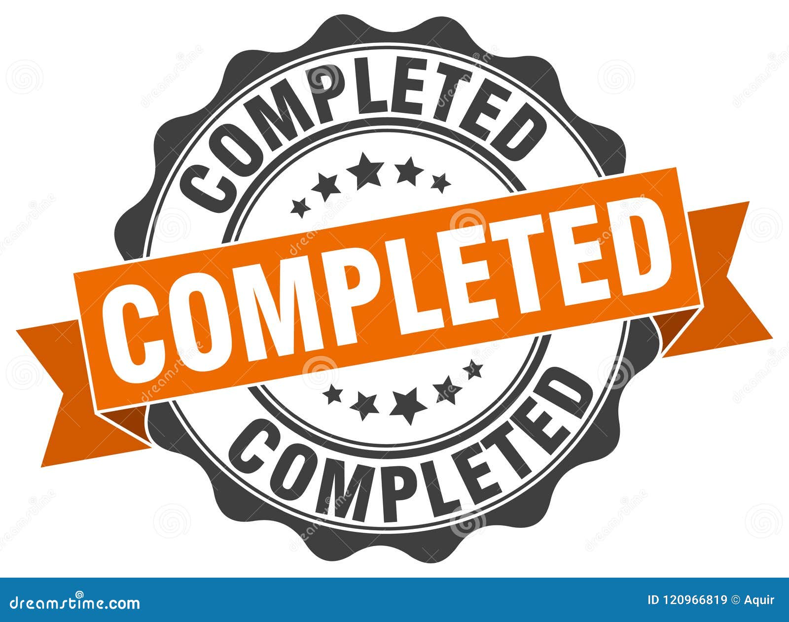 Completed Seal. Stamp Cartoon Vector | CartoonDealer.com #120977283