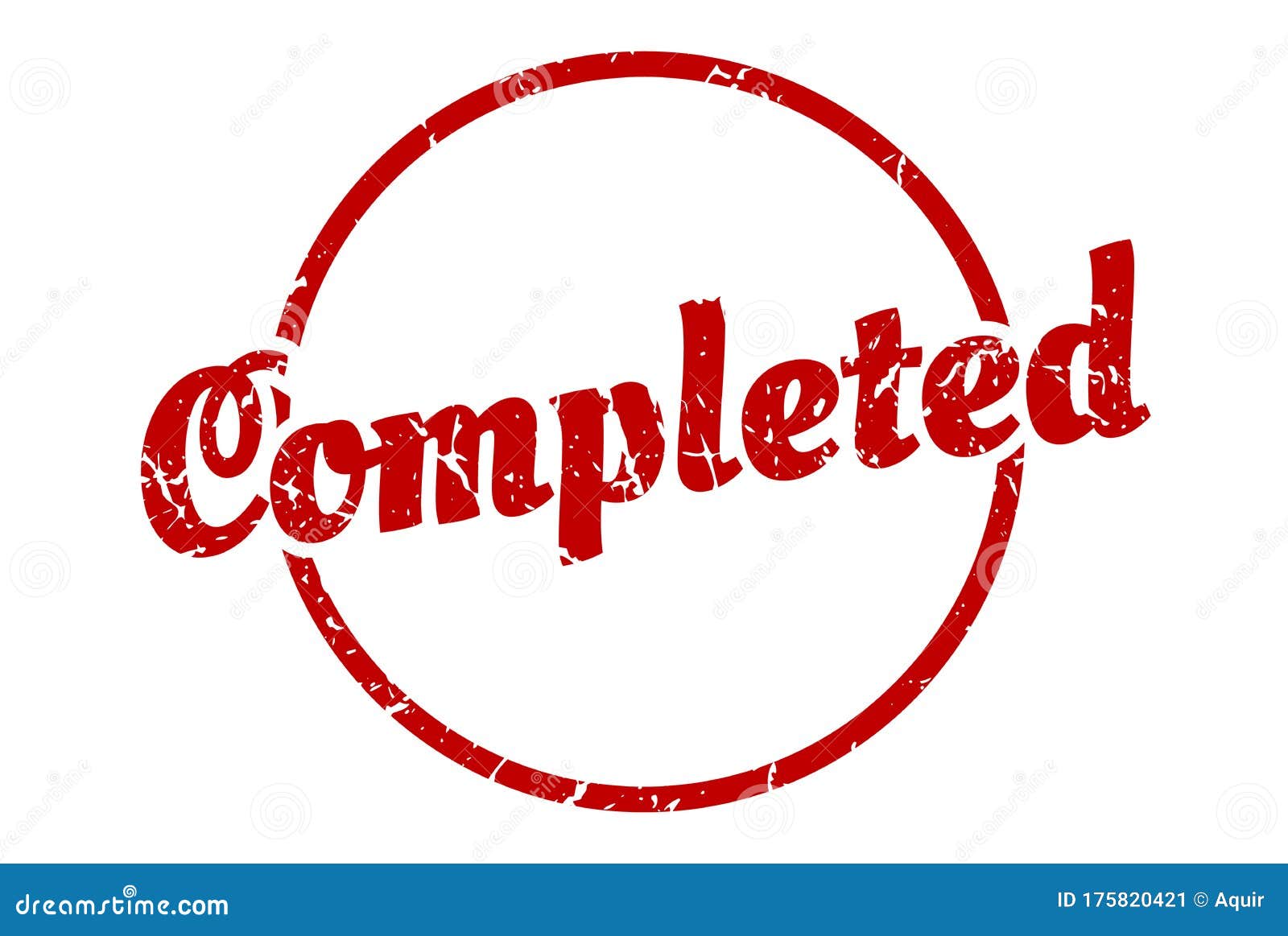 Completed Sign. Completed Round Vintage Stamp Stock Vector ...