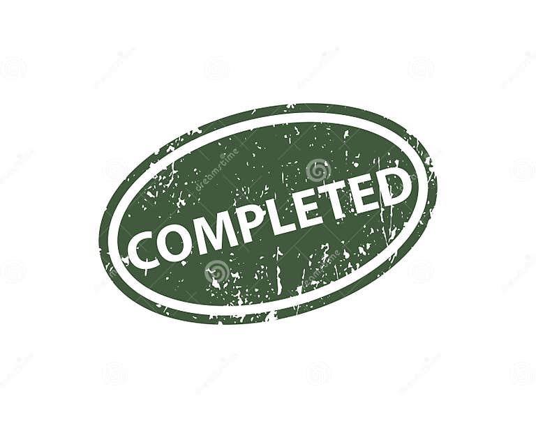 Completed Sign Sticker. Stamp Vector Texture Stock Vector ...