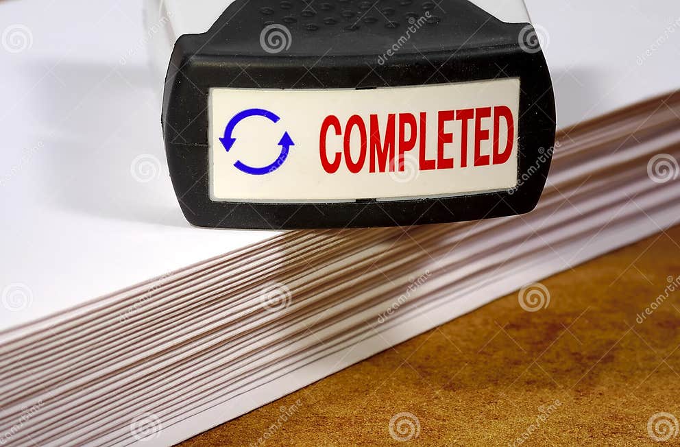 Completed Stamp stock photo. Image of envelopes, desk, stack - 247818
