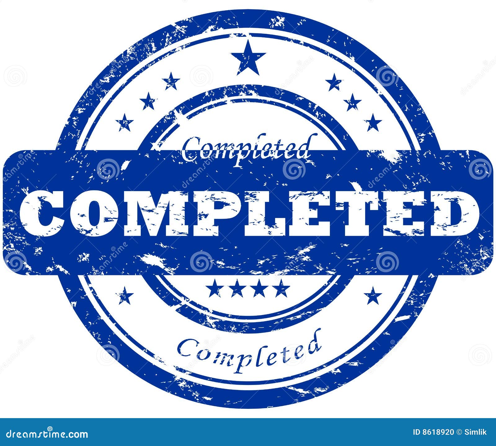 Completed stamp stock vector. Illustration of admit, print - 8618920