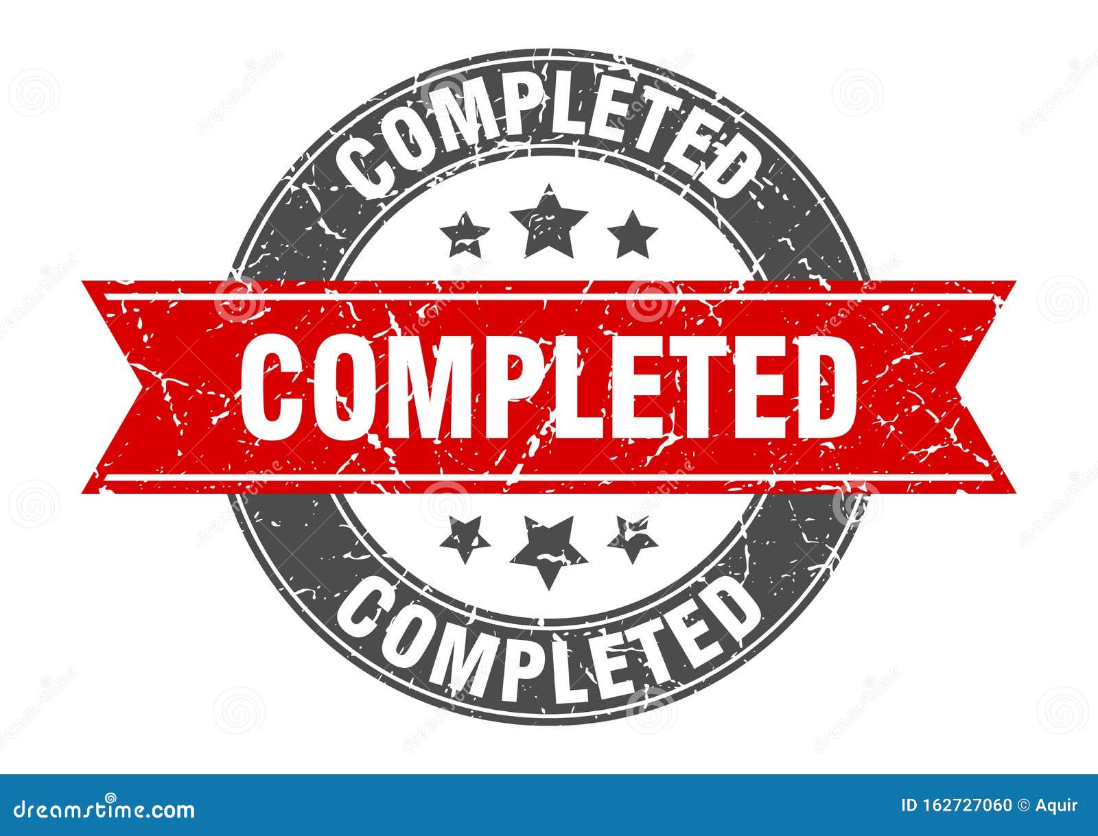 Completed stamp stock vector. Illustration of sticker - 162727060