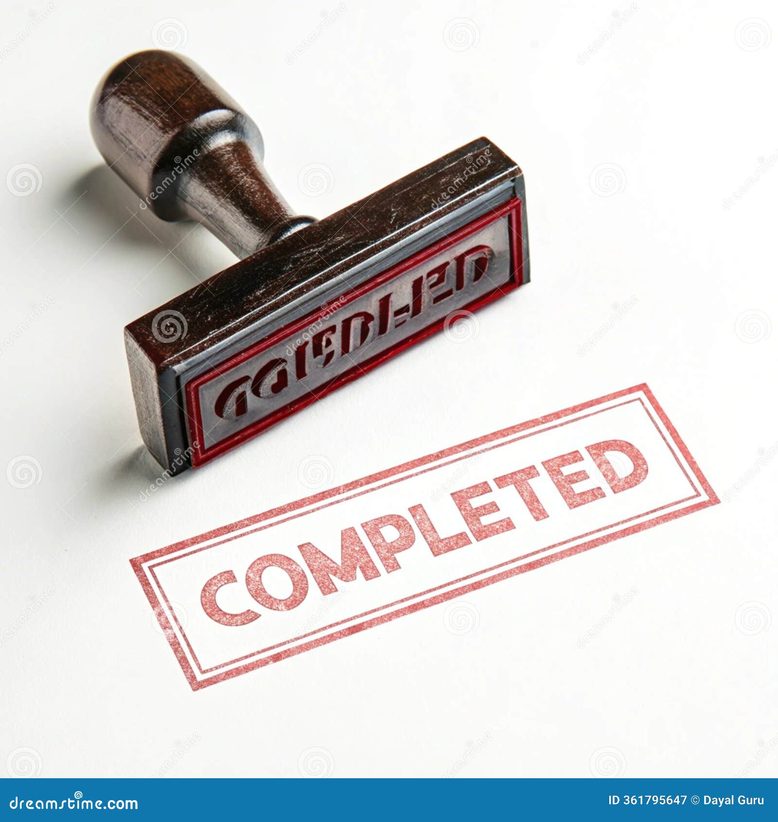 Completed Stamp Isolated On White Background Royalty-Free Stock Photo ...