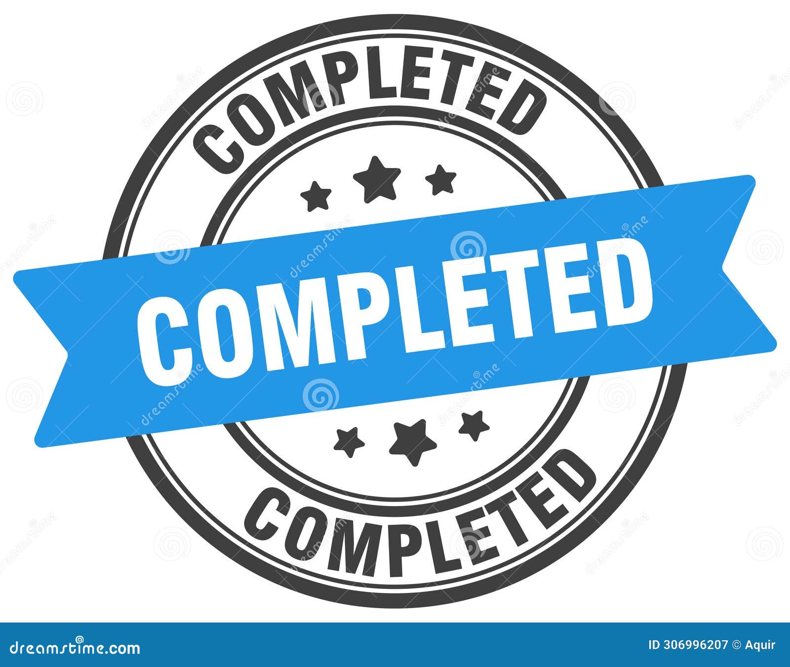 Completed Stamp. Completed Label on Transparent Background. Round Sign ...