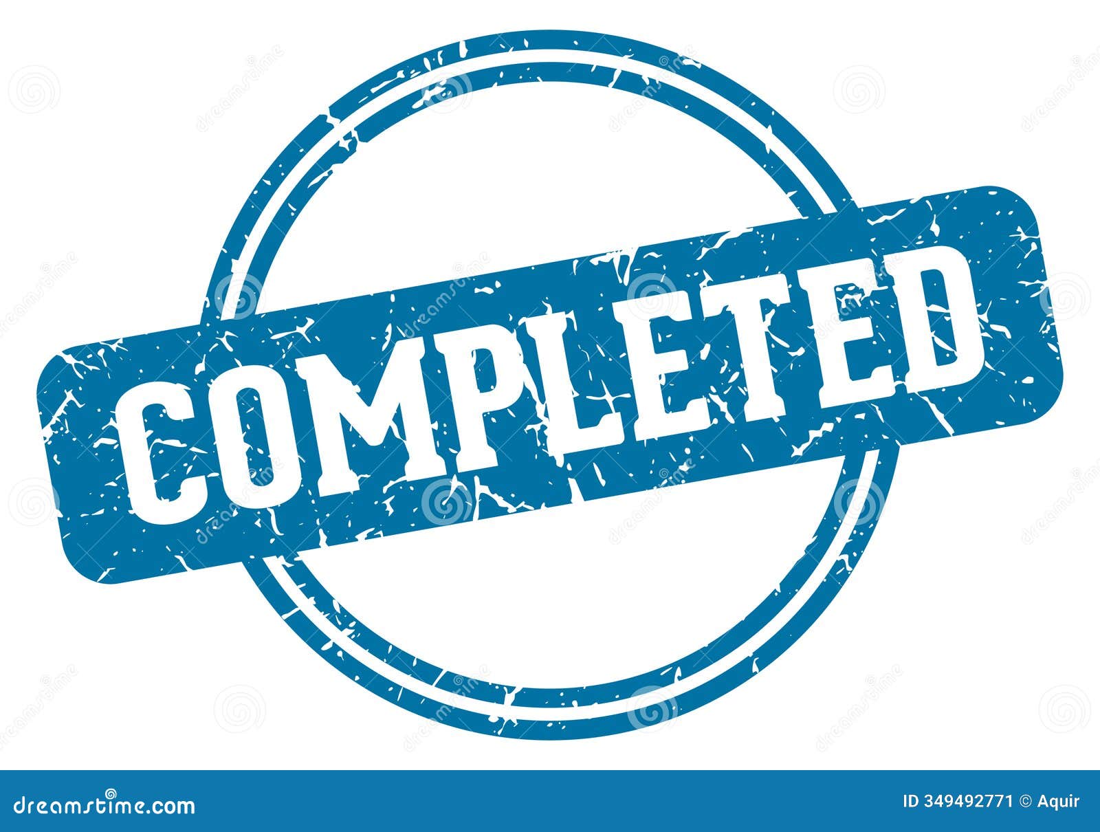 Completed stamp stock vector. Illustration of element - 349492771