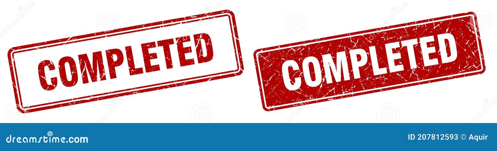 Completed Stamp Set. Completed Square Grunge Sign Stock Vector ...