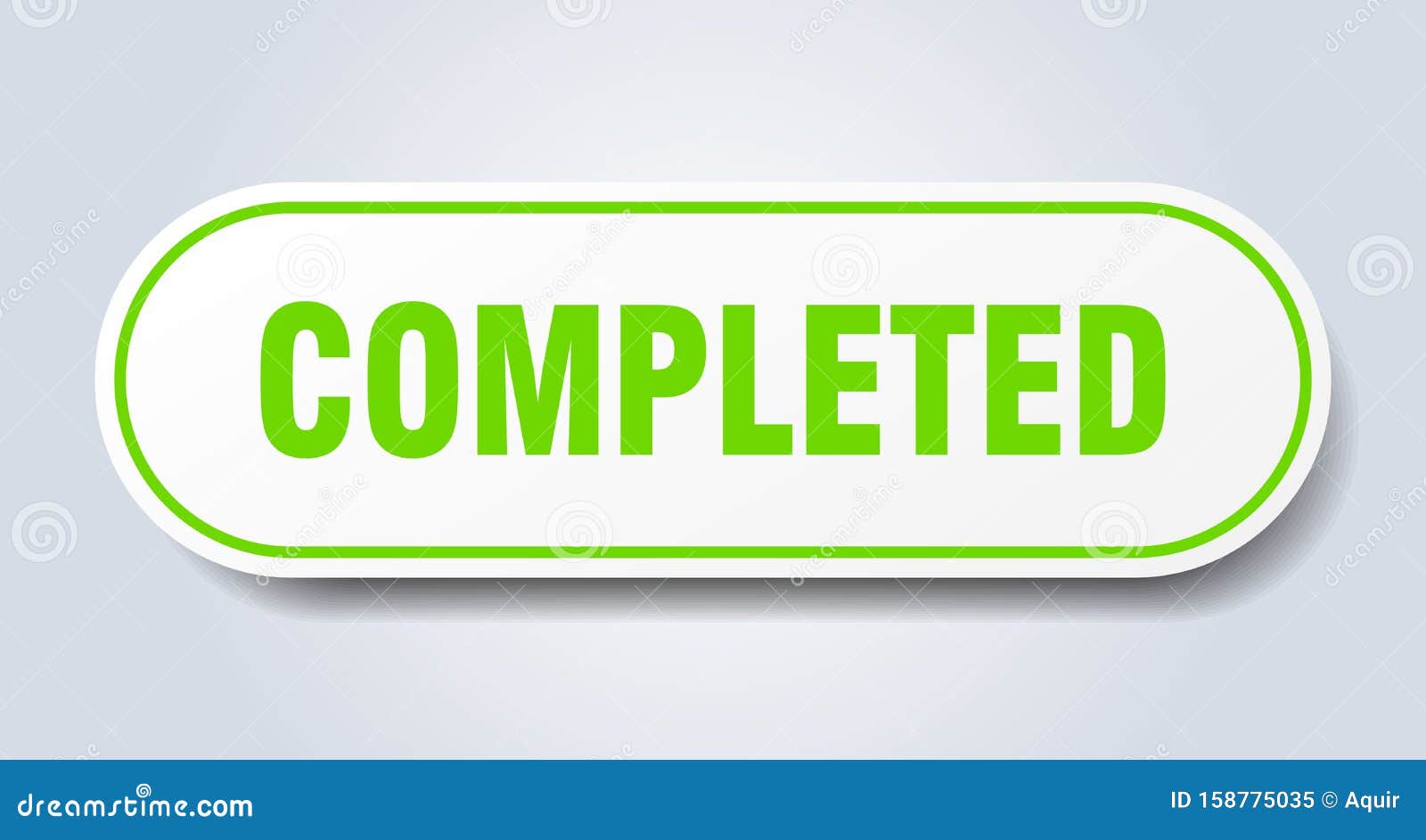 Completed sticker. stock vector. Illustration of price - 158775035