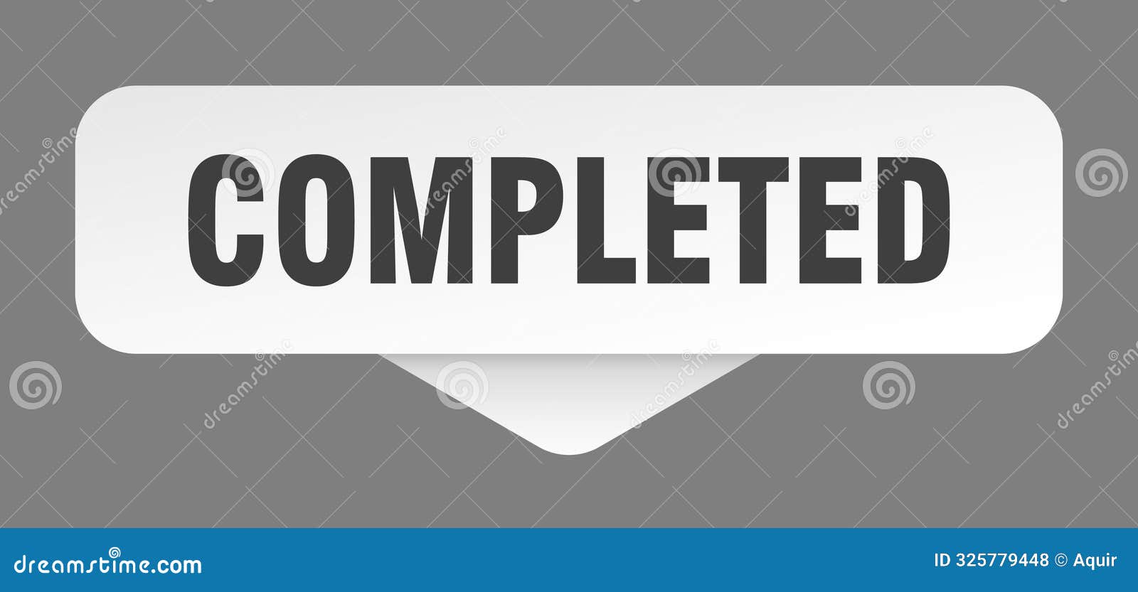 Completed Sticker. Completed Sign On Transparent Background Vector ...