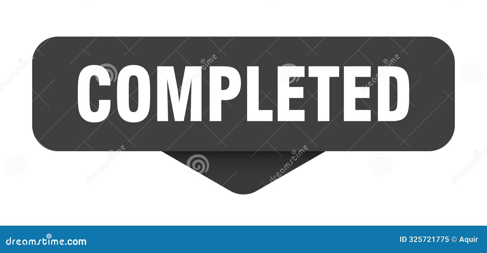 Completed Sticker. Completed Sign on Transparent Background Stock ...