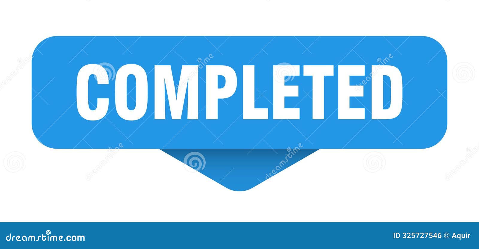 Completed Sticker. Completed Sign On Transparent Background Vector ...