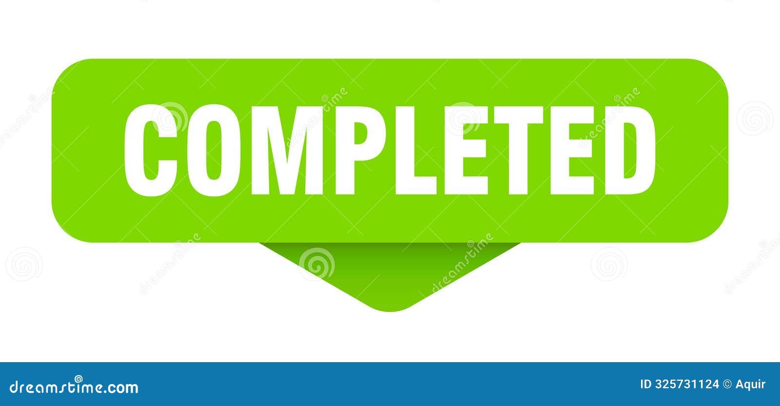 Completed Sticker. Completed Sign on Transparent Background Stock ...