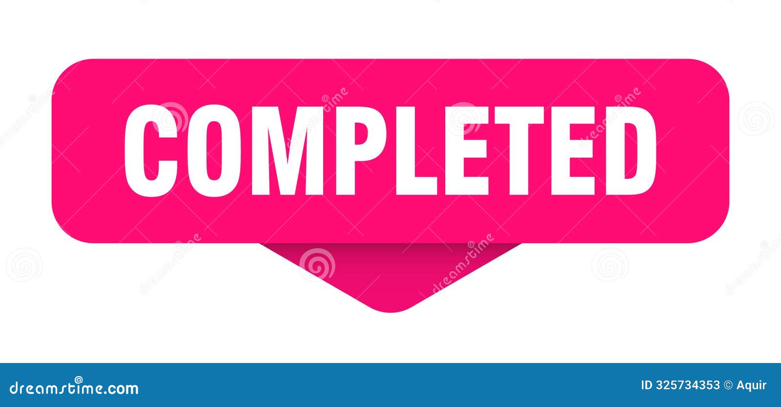Completed Sticker. Completed Sign Isolated On Gray Background Vector ...