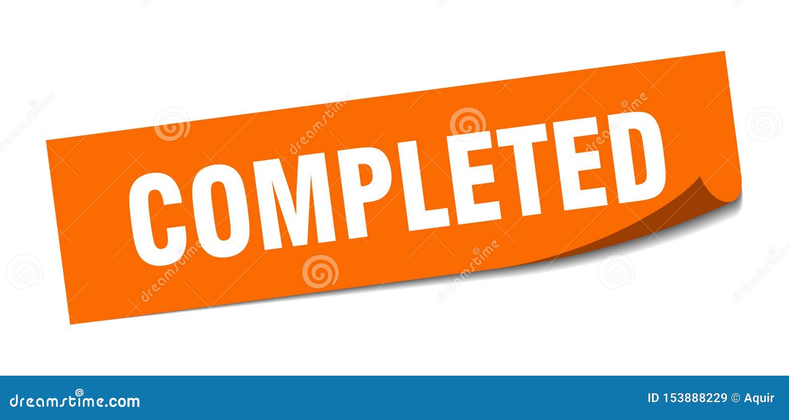 Completed sticker. stock vector. Illustration of price - 153888229