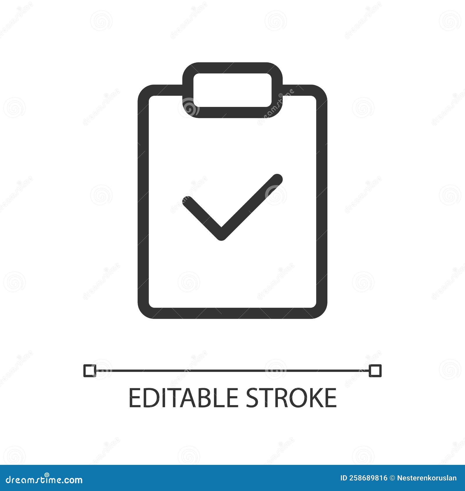 Completed Task Pixel Perfect Linear Ui Icon Stock Vector - Illustration ...