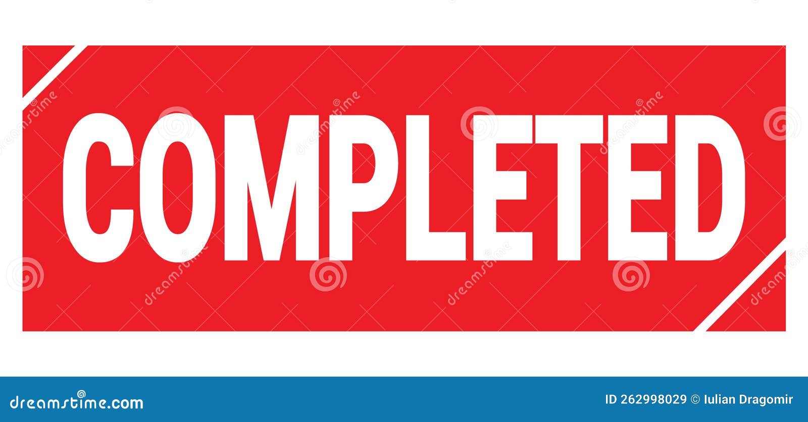 COMPLETED Text Written on Red Stamp Sign Stock Illustration ...
