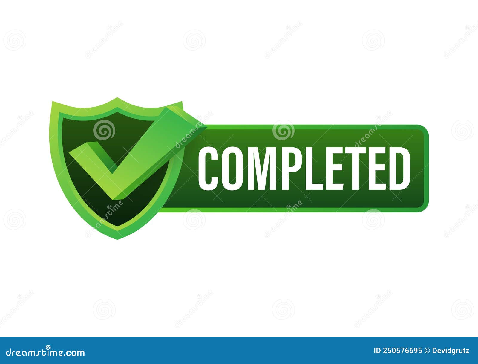 Completed Tick, Checkmark Stamp, Sticker. Vector Stock Illustration ...