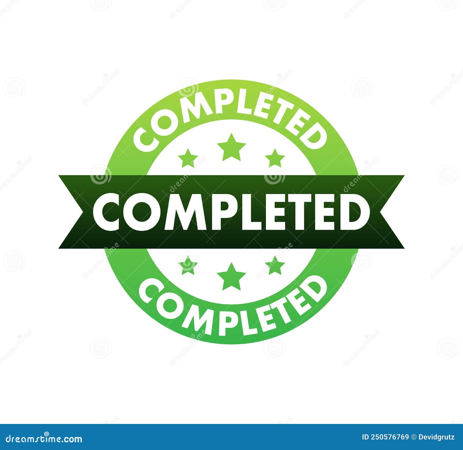 Completed Tick, Checkmark Stamp, Sticker. Vector Stock Illustration ...