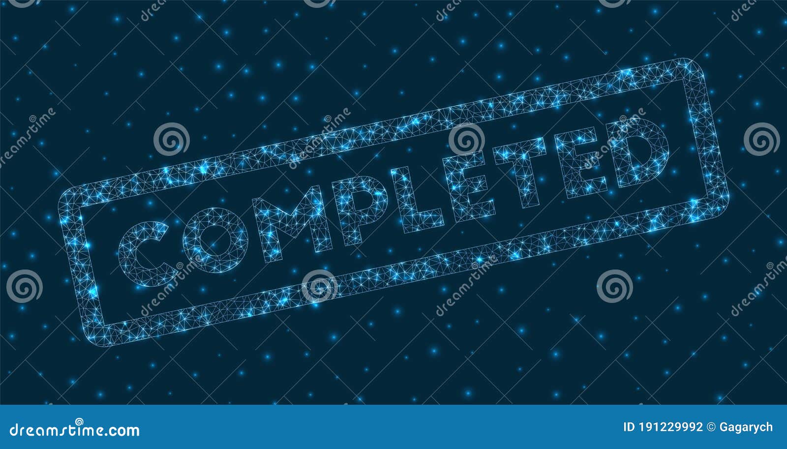 Completed Word in Digital Style. Stock Vector - Illustration of ...