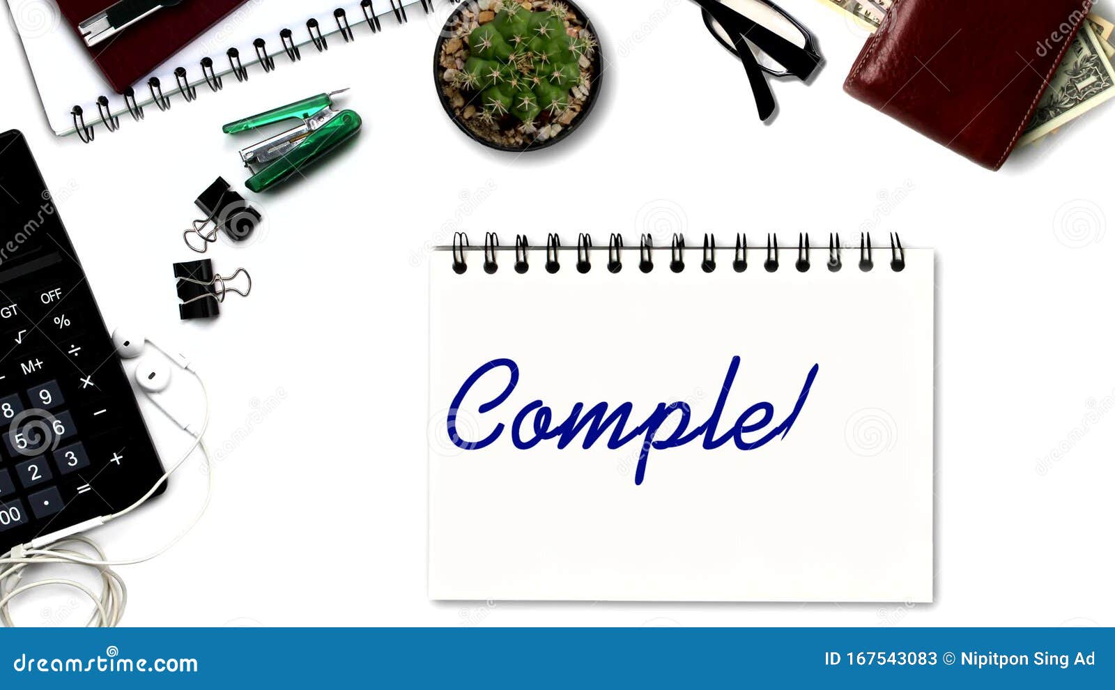 Completed Write on the Notebook on the Desk Stock Video - Video of ...