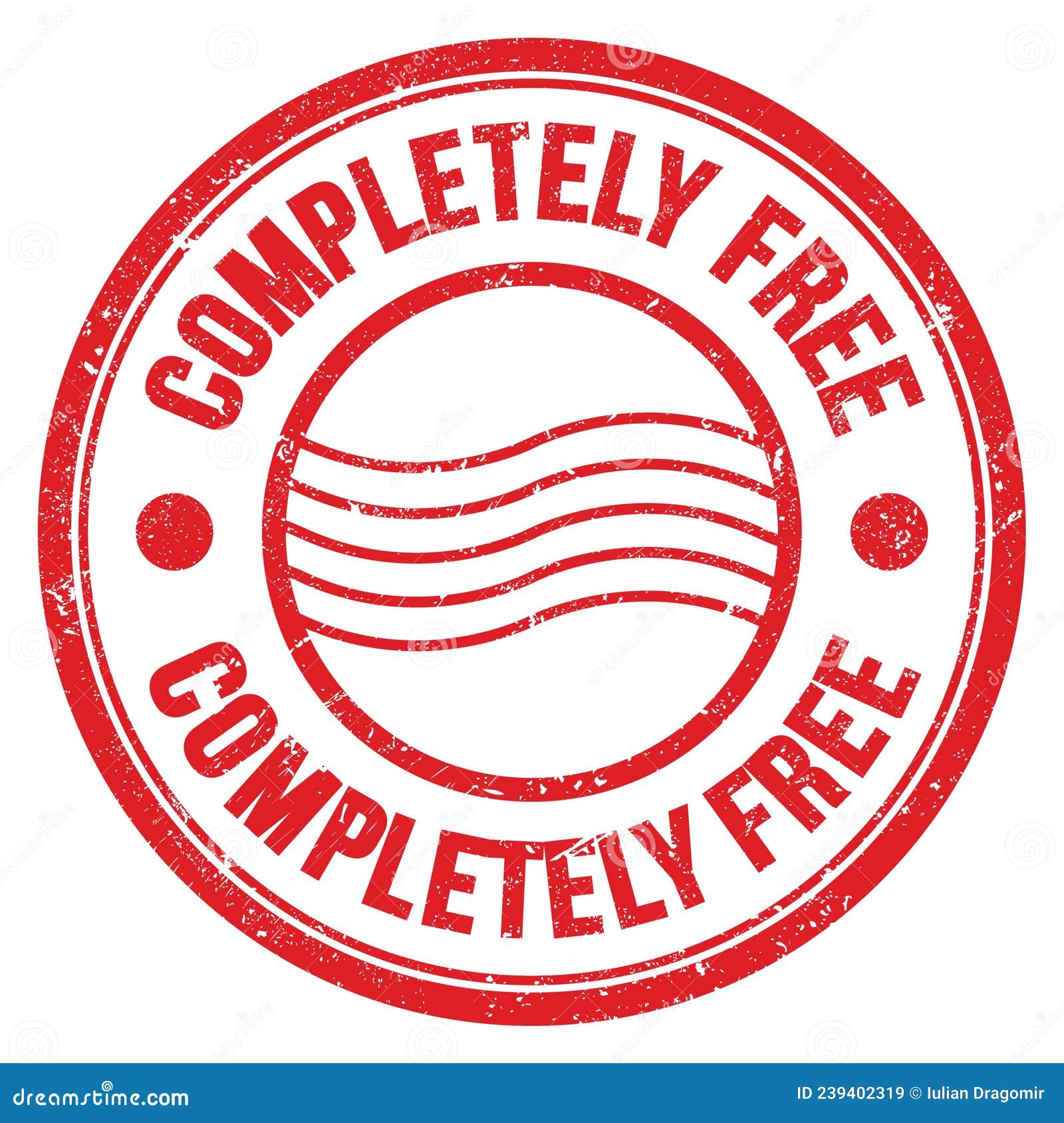 COMPLETELY FREE Text On Blue Lines Stamp Sign Royalty-Free Stock ...