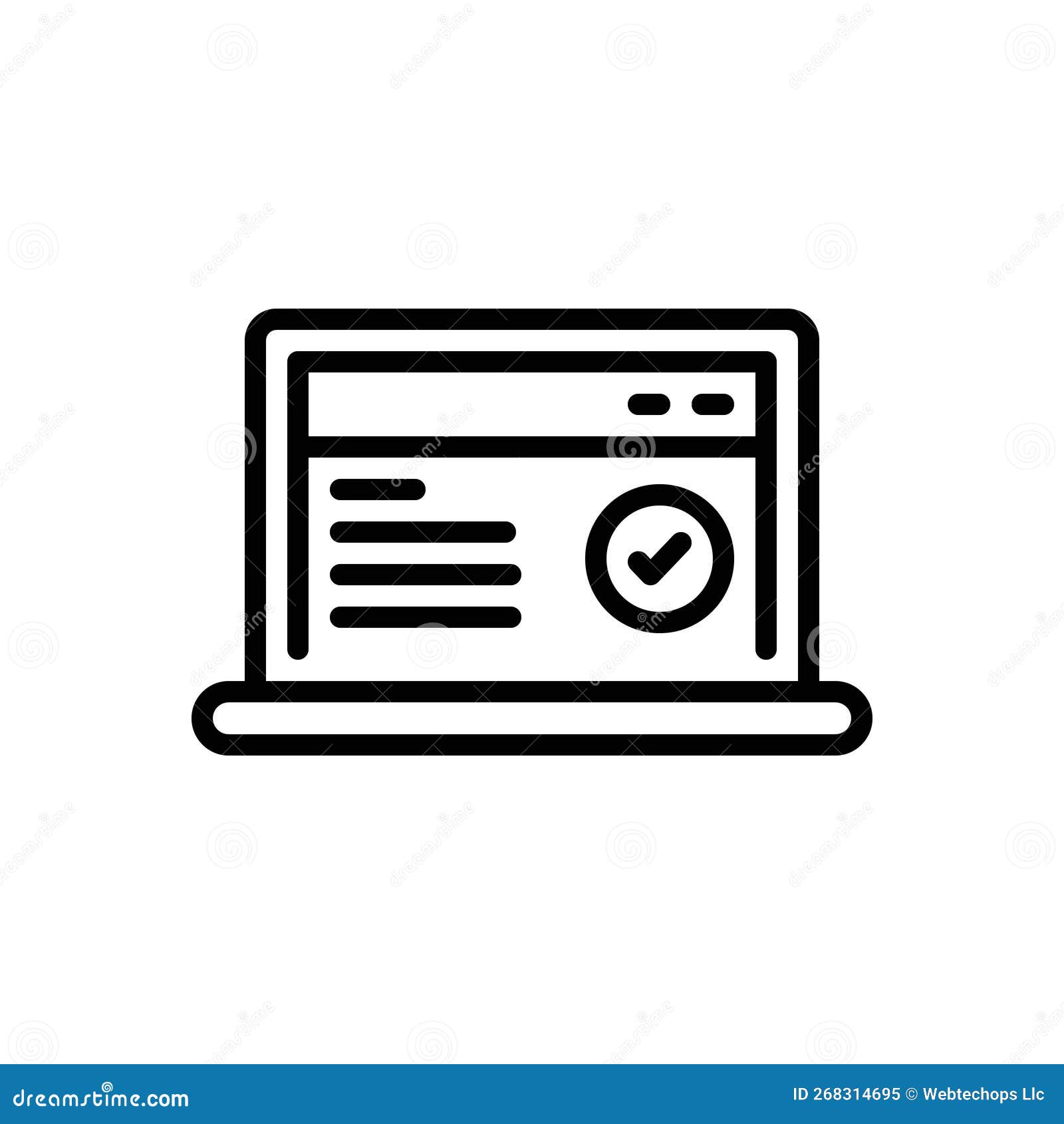 Black Line Icon for Completing, Corresponding and Total Stock ...