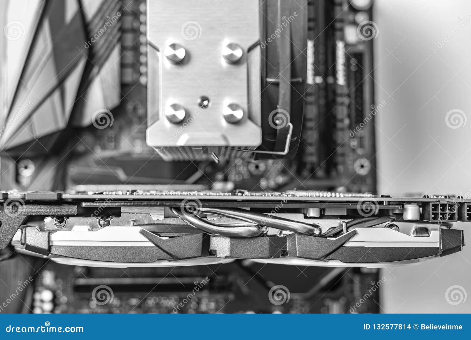 Completing a Modern Powerful Personal Computer. Stock Photo - Image of ...