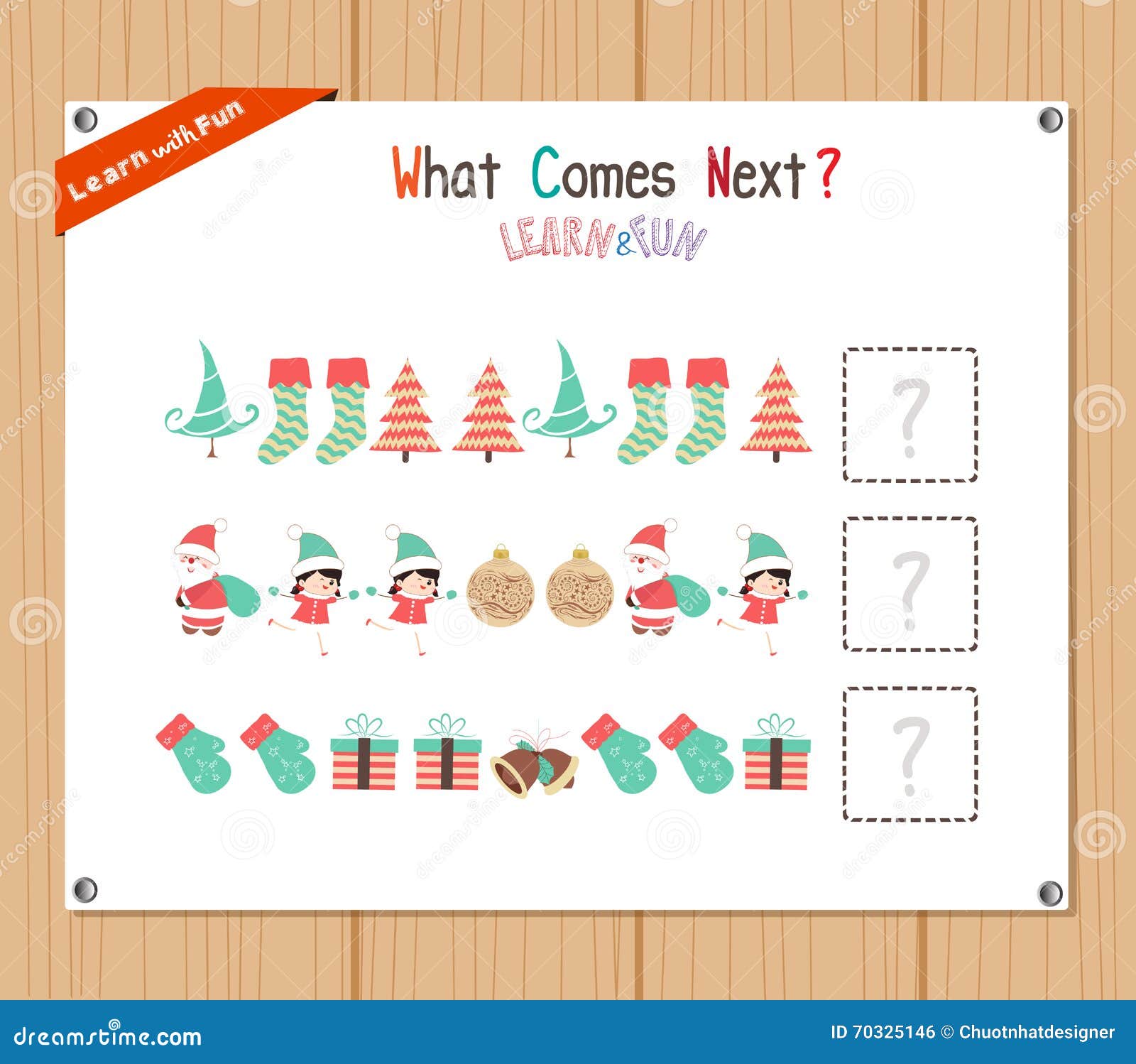 Completing the Pattern Educational Game for Preschool Children Stock ...