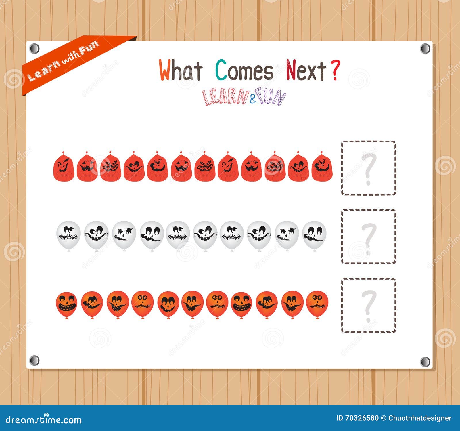 Completing the Pattern Educational Game for Preschool Children Stock ...
