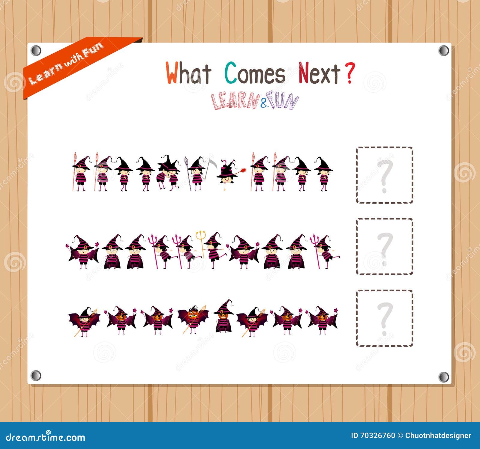 Completing the Pattern Educational Game for Preschool Children Stock ...