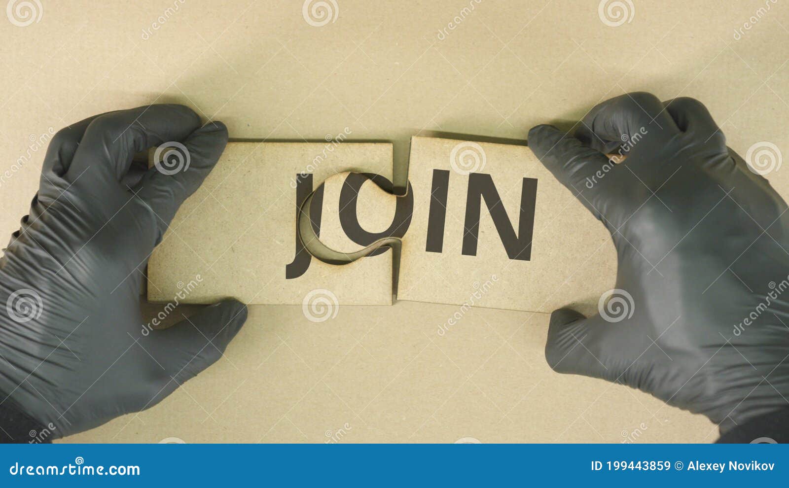 JOIN Word on Cardboard Jigsaw Puzzle Pieces Stock Image - Image of ...