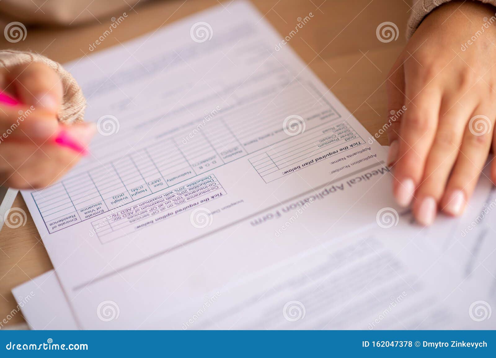 Close Up of Girl Completing a Table Stock Photo - Image of process ...