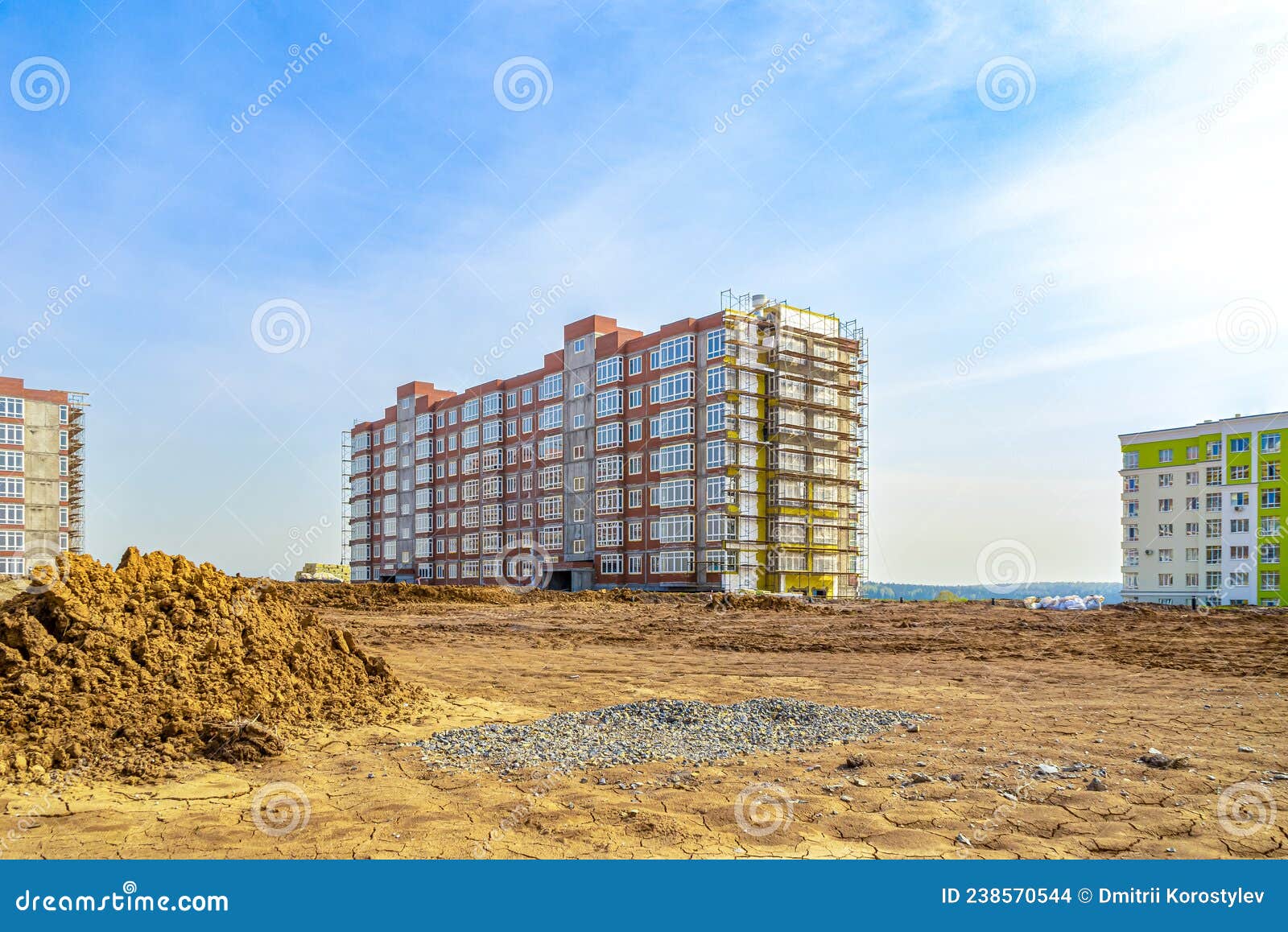 Completion of Construction of an Apartment Building, Insulation and ...