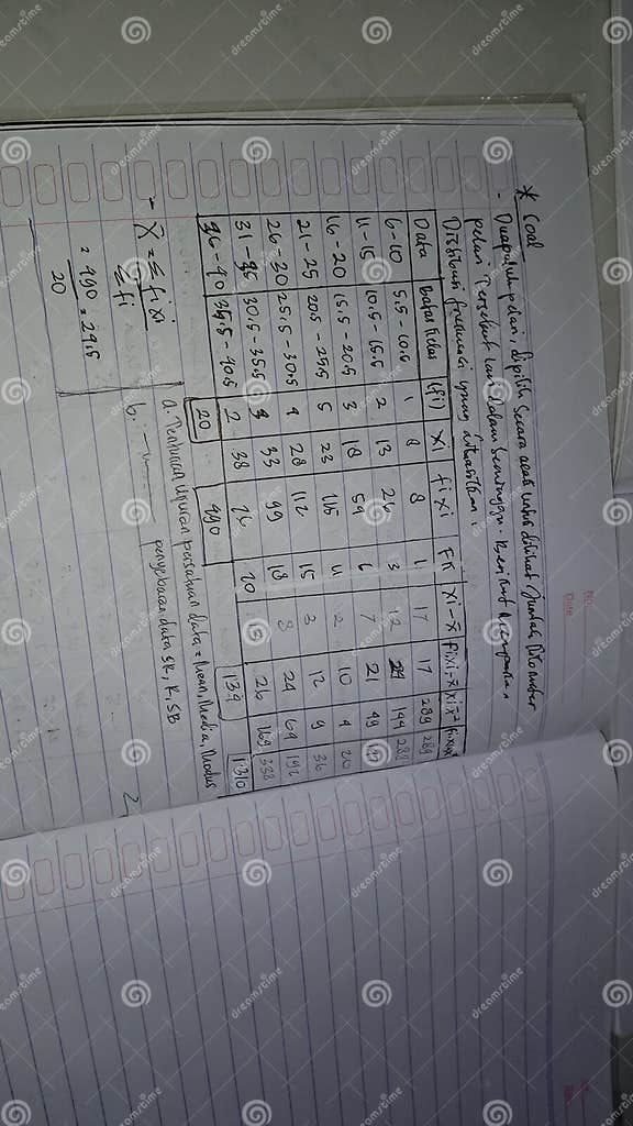 Completion of Frequency Math Tasks Grade 12 Stock Image - Image of ...