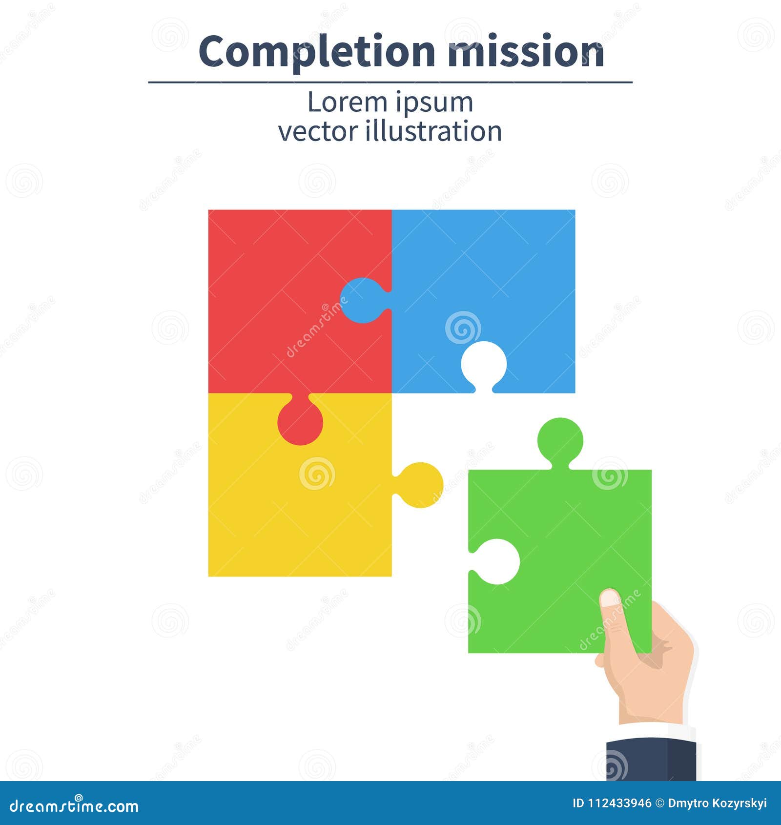 Completion Mission Concept. Businessman Hold Puzzle. Business Metaphor ...