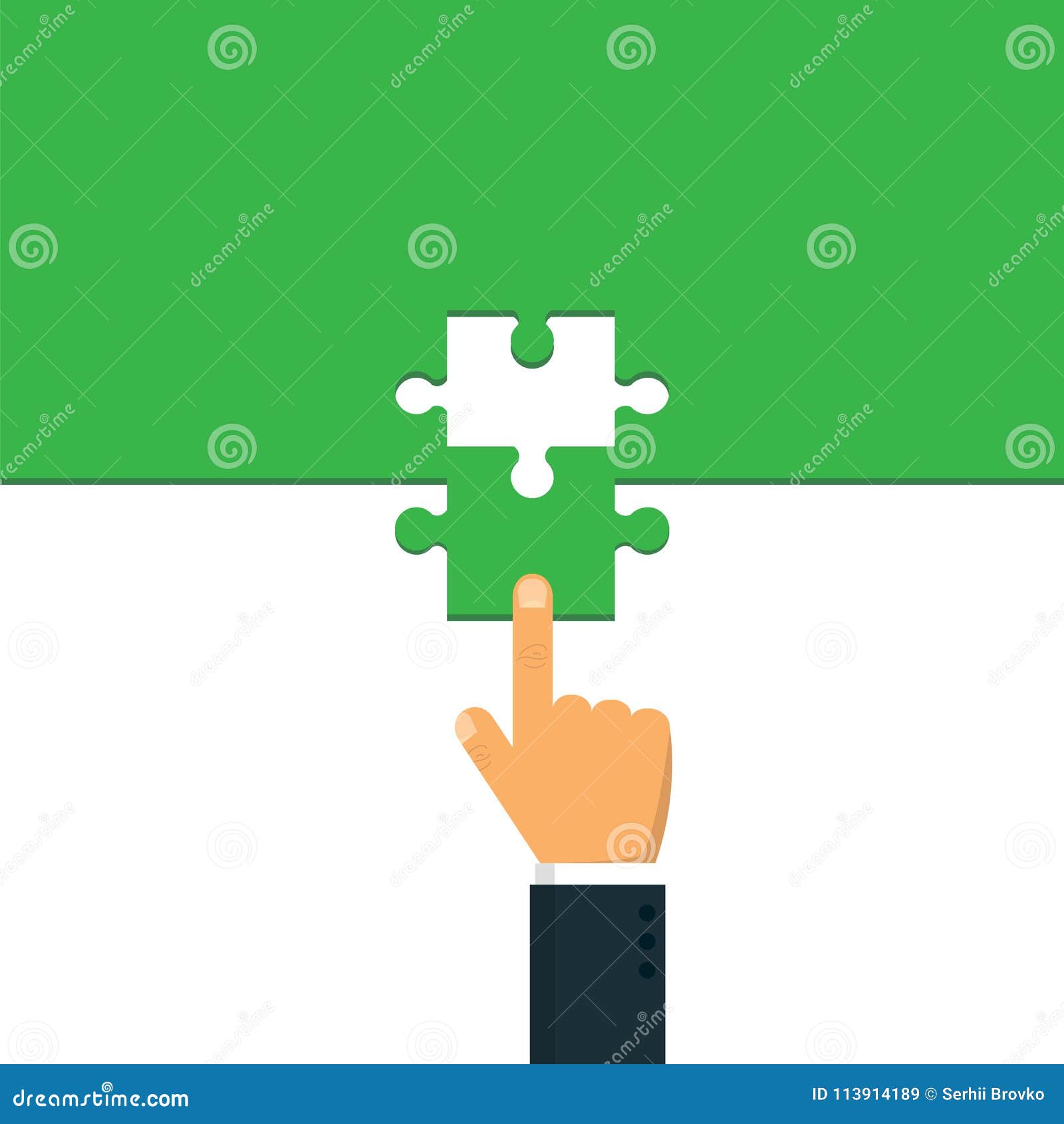 Completion Mission Concept. Businessman Hold Puzzle. Business Metaphor ...